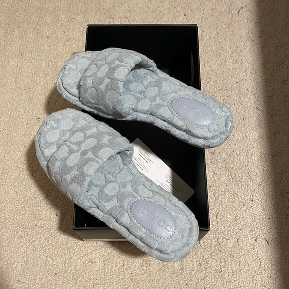 Coach | Shoes | Coach Bridget Terry Slidesaqua | Poshmark